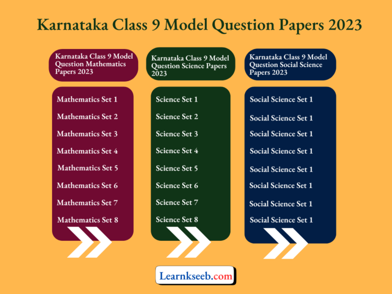 Karnataka Class 9 Model Question Papers 2023 – Learn KSEEB