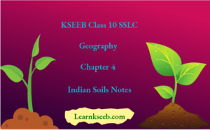 KSEEB Class 10 SSLC Geography Chapter 4 Indian Soils Notes – Learn KSEEB
